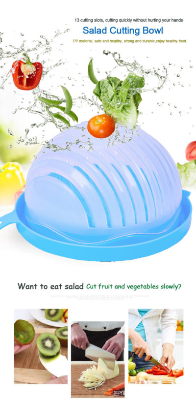 Multi-Functional Salad Cutter Bowl