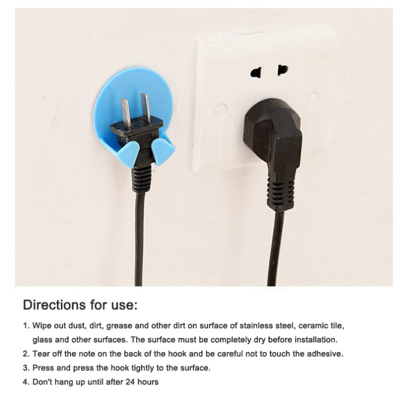 Plastic Adhesive Plug Hook Bracket