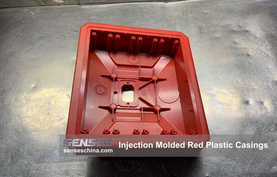 Custom Injection Molded Red Plastic Casings by Senses China