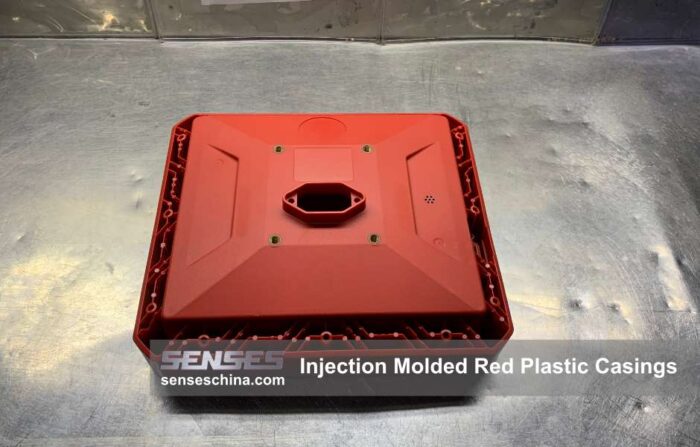Custom Injection Molded Red Plastic Casings by Senses China